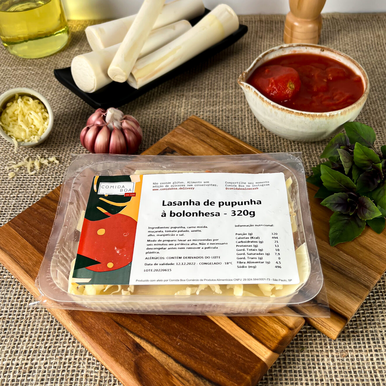 Lasanha de pupunha à bolonhesa - Comida Boa