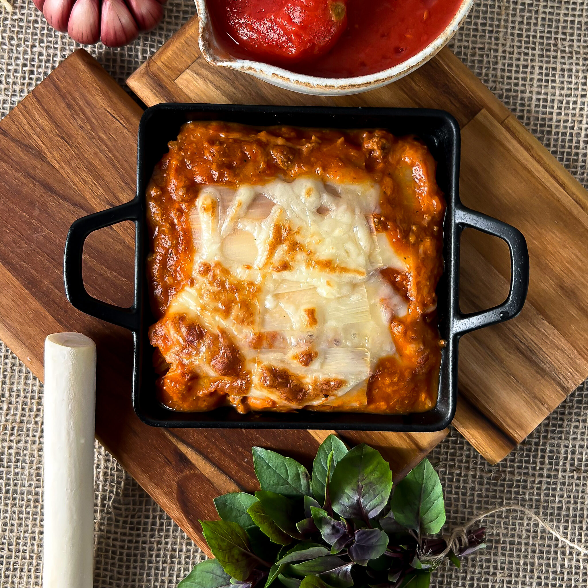 Lasanha de pupunha à bolonhesa - Comida Boa