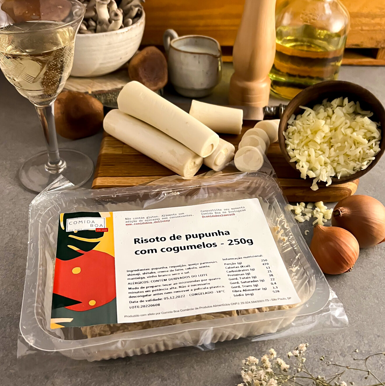 Risoto de pupunha com cogumelos - Comida Boa